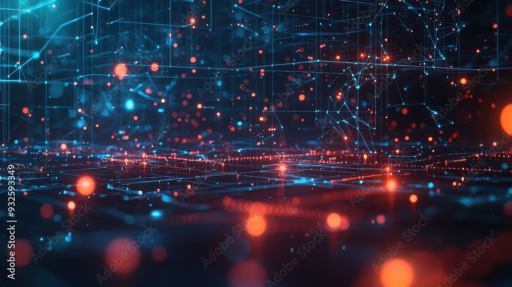 A Detailed Image Of A Machine Learning Algorithm Visualized As A Web Of