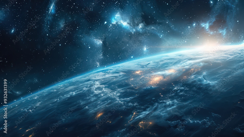 Open Space Background with Starry Sky and Galaxy Stock Photo | Adobe Stock