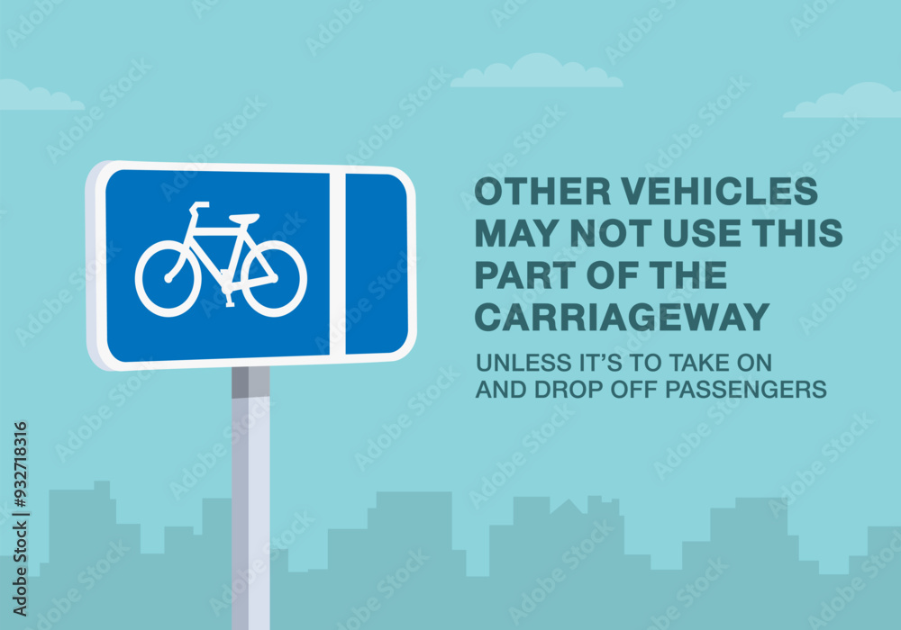 Safe driving tips and traffic regulation rules. British "mandatory with ...