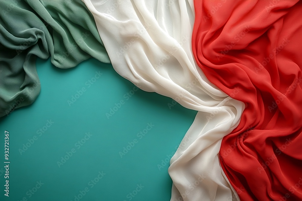 Telas o velos alusivos a la bandera de mexico color verde, blanco y ...