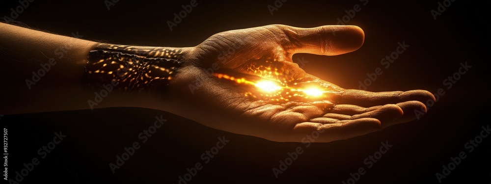 Surgical incision, clean and precise cut, skin being held open, intense ...