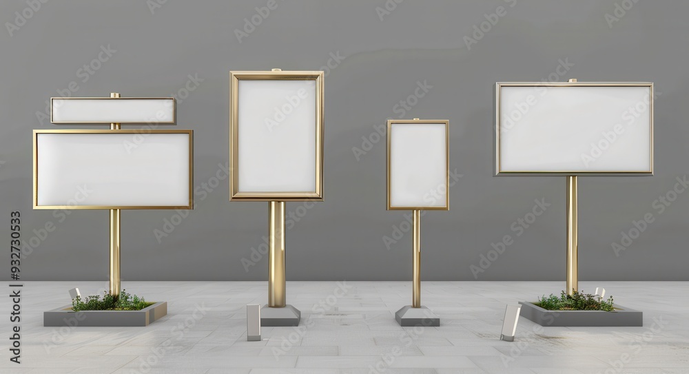 Gold Corporate Signage System: Design Template for Exterior and ...