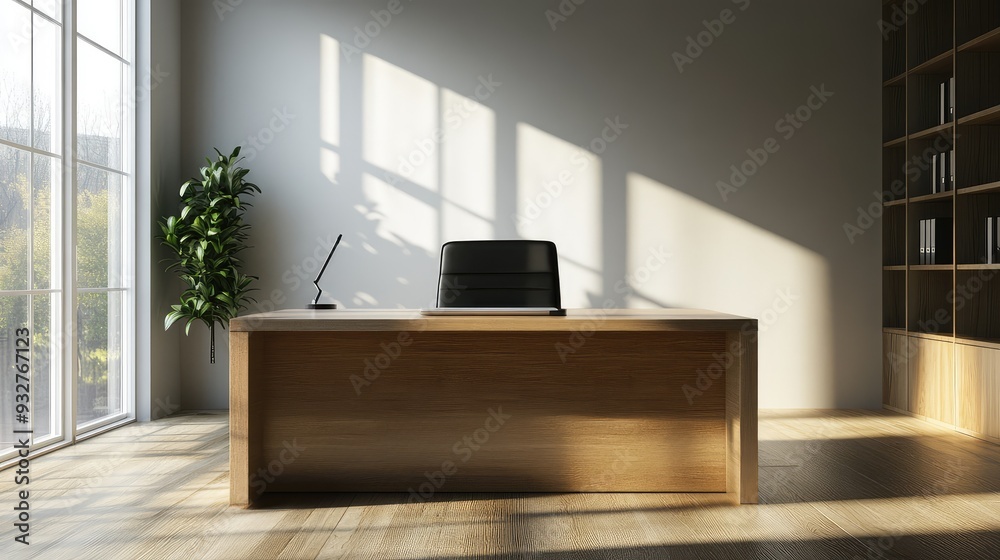 An empty, clean desk with no items on it, representing the potential ...