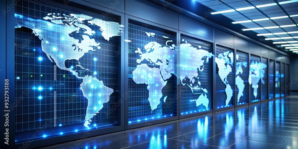 Global Network Data Center Server Room Data Center Network Security