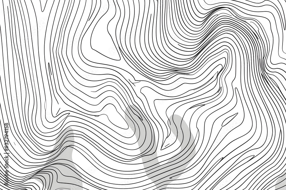 Topographic line patterns, a topography map background with contour ...