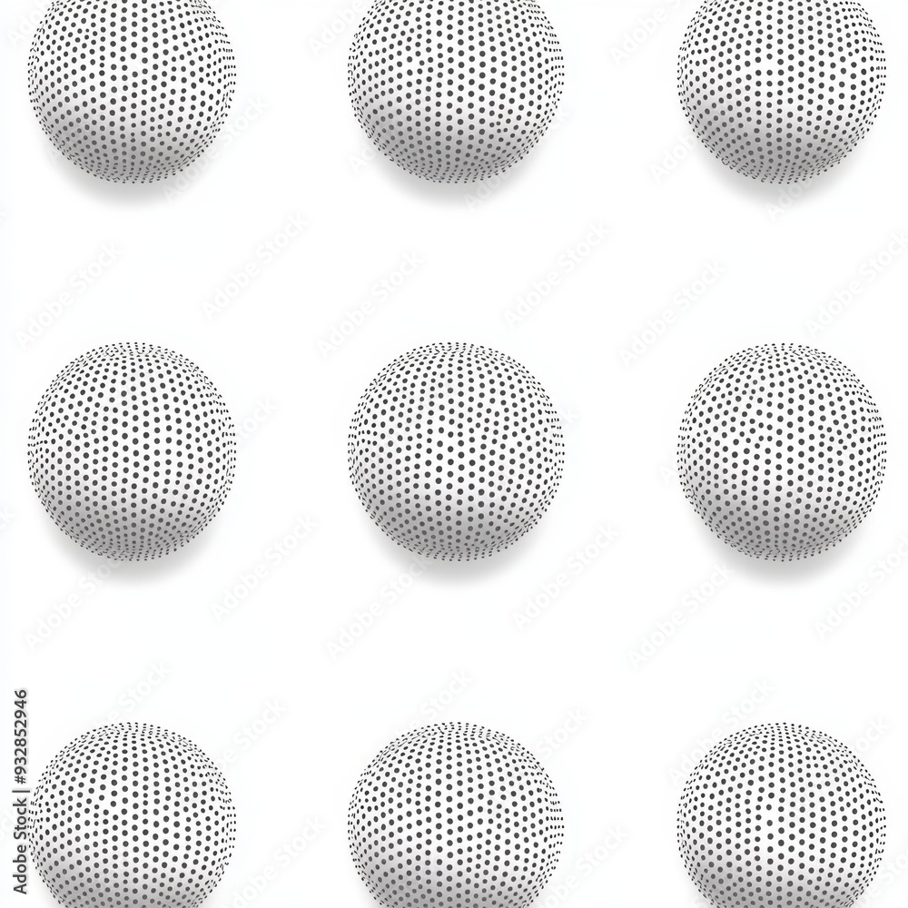 Creative 3D Sphere Dotted Pattern: Abstract Handdrawn Orb Texture for ...
