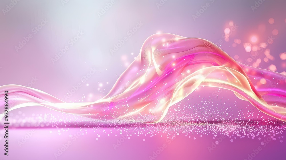 Explore a vibrant digital scribble that glows on a rich purple backdrop ...