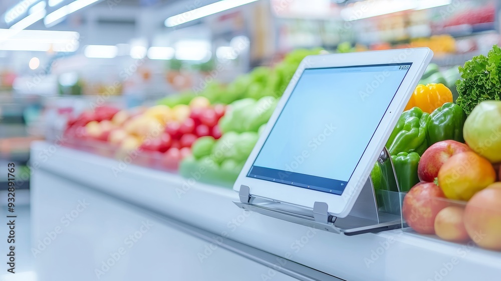 2408 25.white blank sleek touchscreen tablet place vertically with the ...