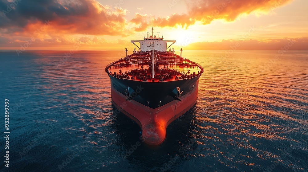 LPG ship Oil tanker ship Oil Tanker running in ocean petroleum ship ...