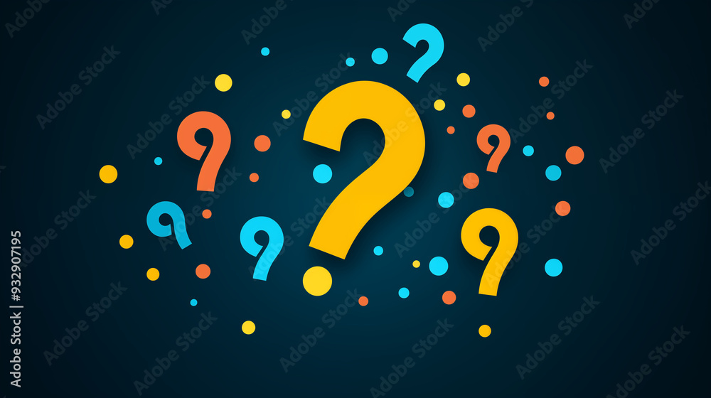 Question icon, symbol of question mark, question mark clue, question ...