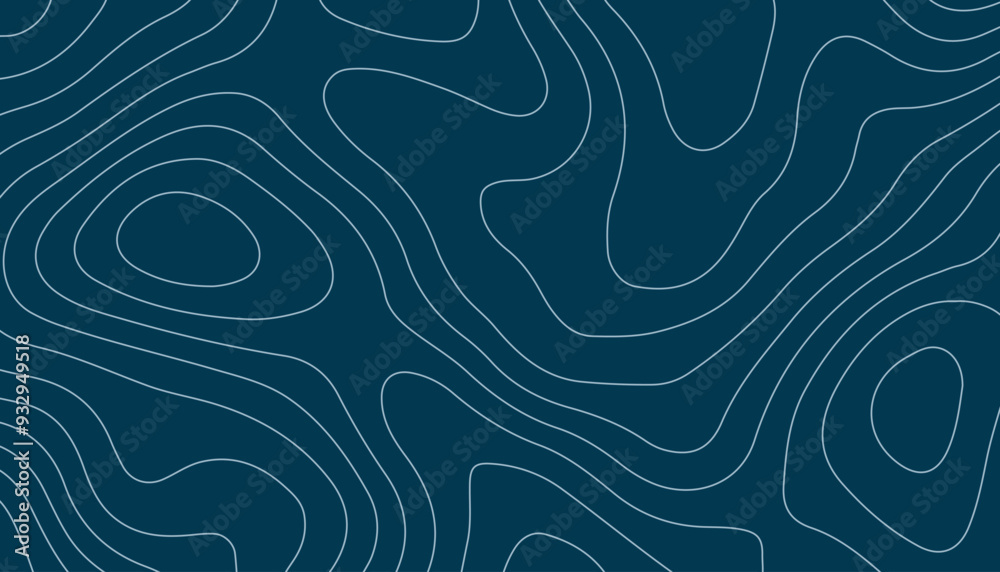 Topographic line map. Abstract blank detailed topographic contour map ...