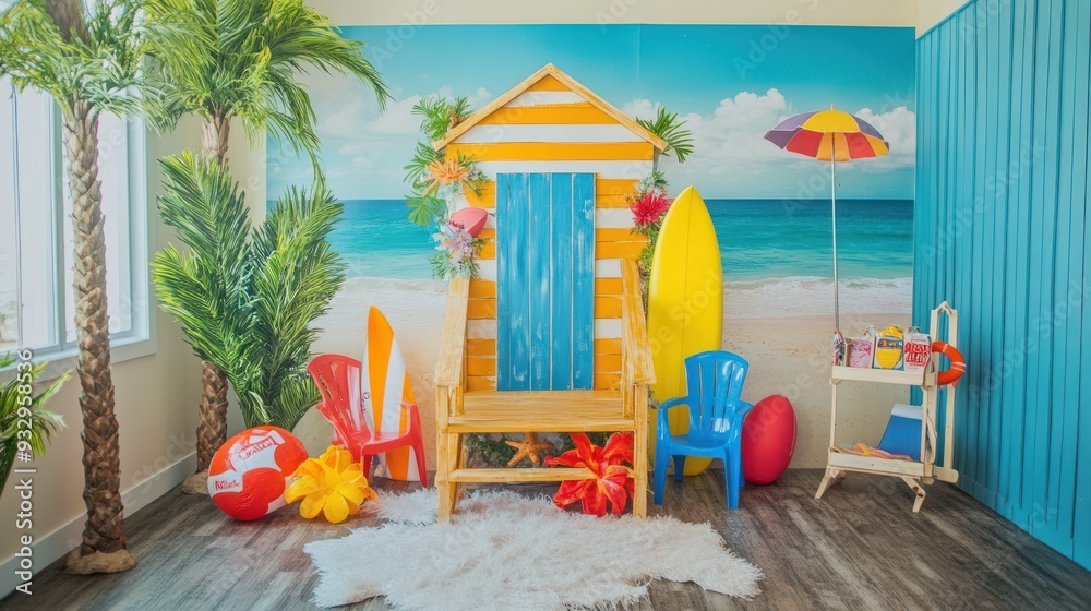 Photo Booth: Set up a beach-themed photo booth with props like ...