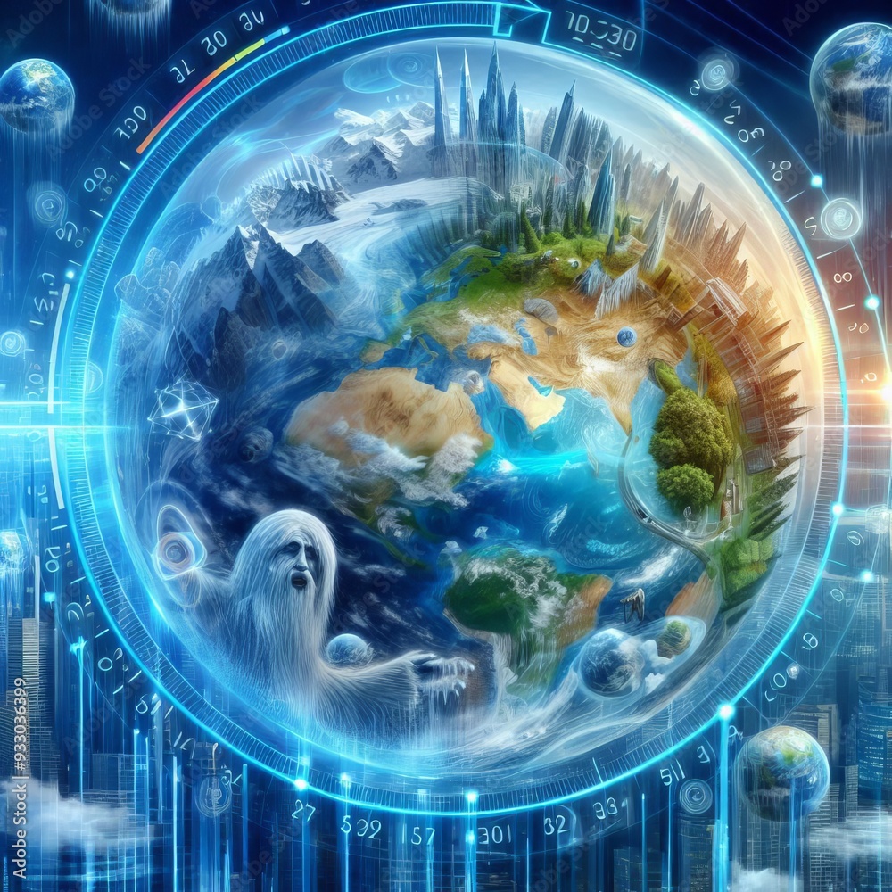 Climate Change Timeline Showing the progression of Earth's clima Stock ...