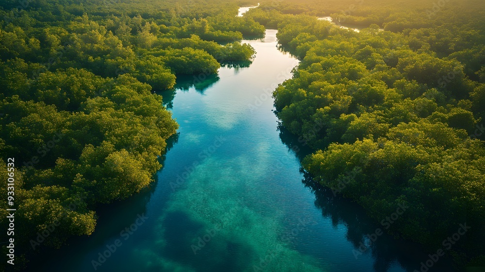 Imagine a coastline where mangroves and wetlands flourish, acting as ...