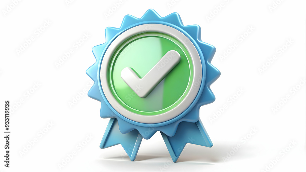 3d Flat icon as Warranty badge and a handshake symbolizing trust and ...