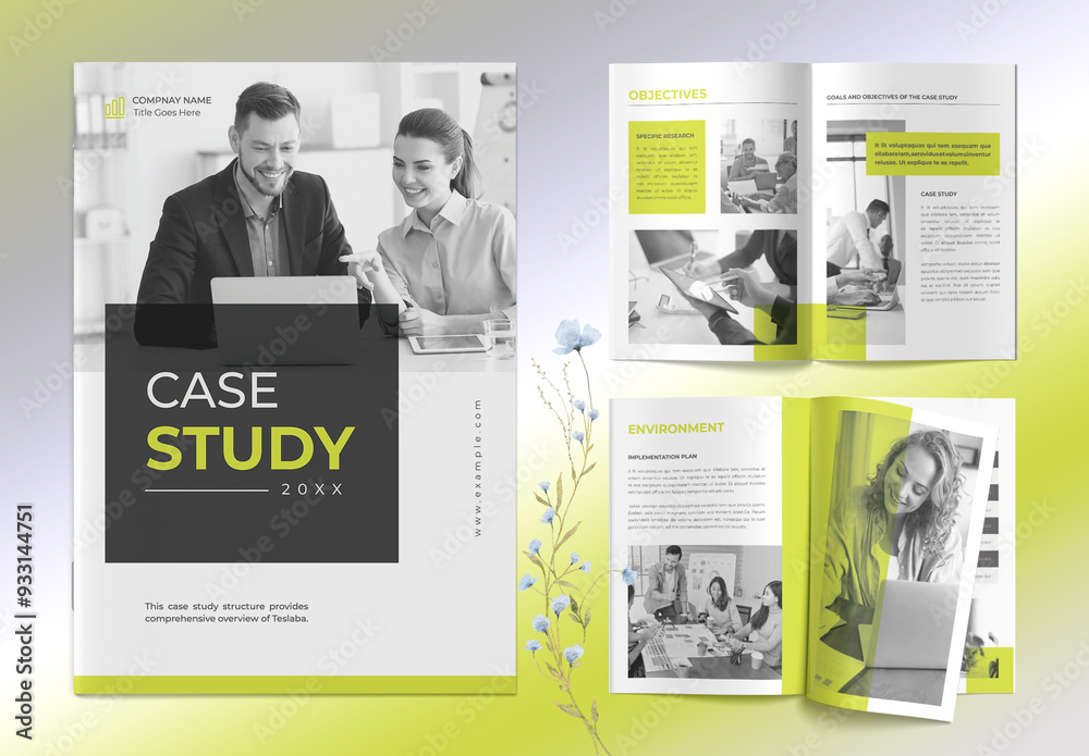 Modern Case Study Layout Stock Template | Adobe Stock