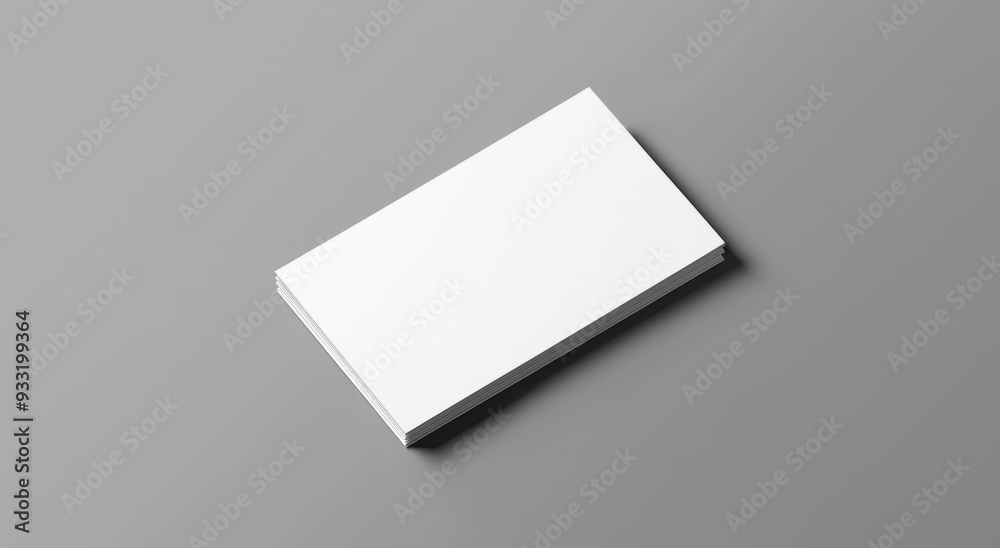 Printed white card holder mock up with empty plastic card inside ...