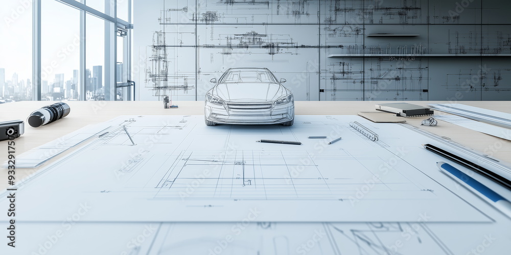 Car design, car manufacturing, the design the layout and the ...