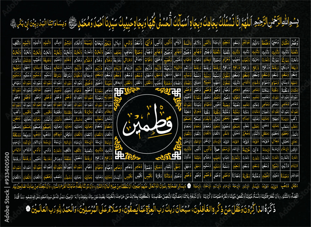 "asmaul badr" all 313 badr warriors names in arabic. translation "the ...