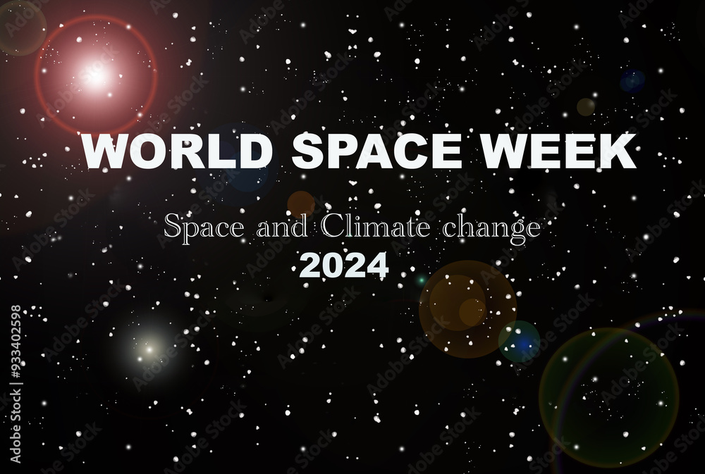 World Space Week 2024 Event Banner on a black background Stock ...