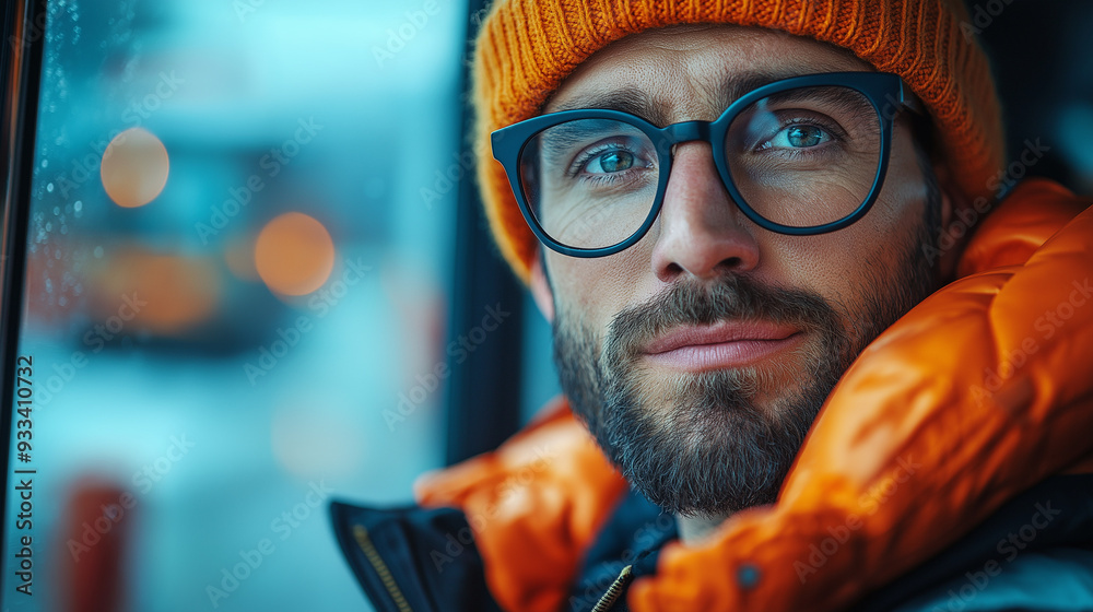 male and female transportation workers, such as bus drivers or train ...