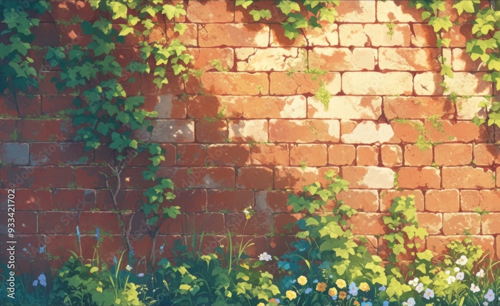 anime-style Anime-Style Enchanted: A Whimsical Illustration of a Brick ...