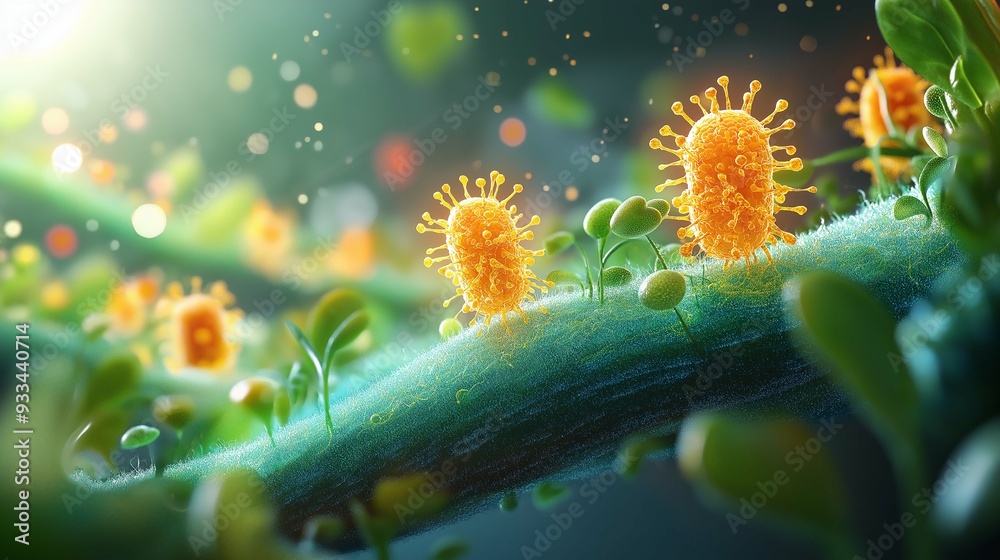 Cartoon 3D illustration of DNA helices unwinding during replication ...