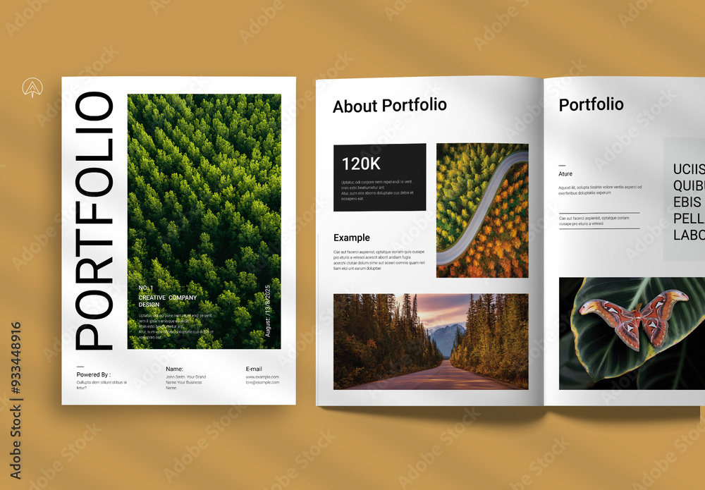 Portfolio Magazine Layout Stock Template | Adobe Stock