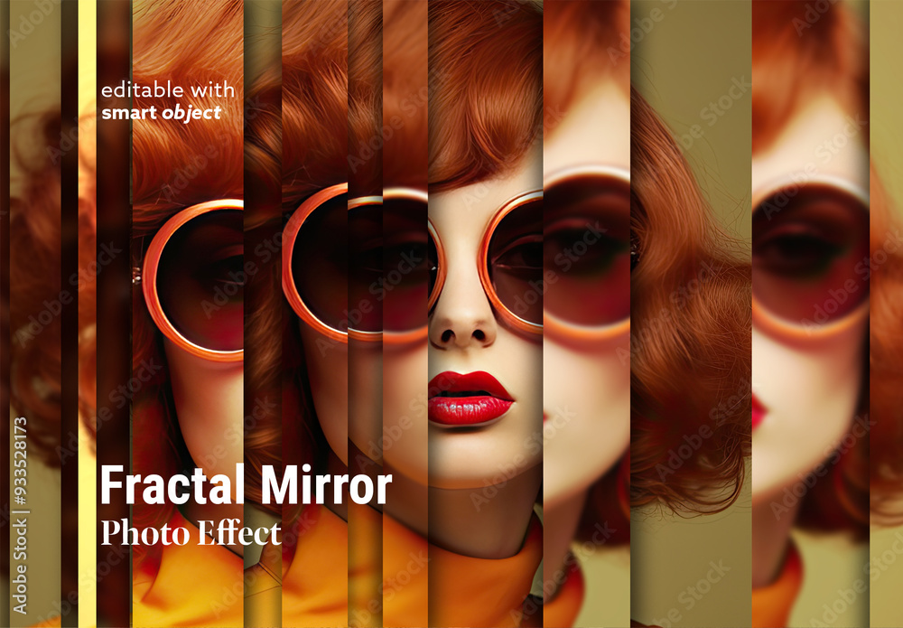 Fractal Mirror Effect Stock Template | Adobe Stock