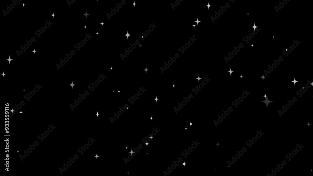 white star blinking, twinkling Star or blinking light effect on black ...
