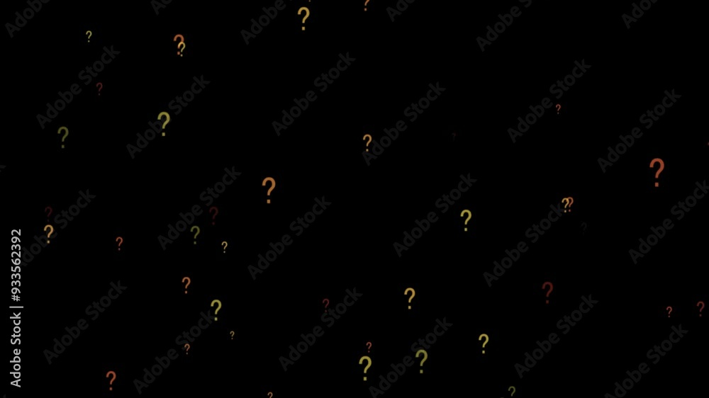 Question mark and confusion icon animation, Question mark glowing neon ...