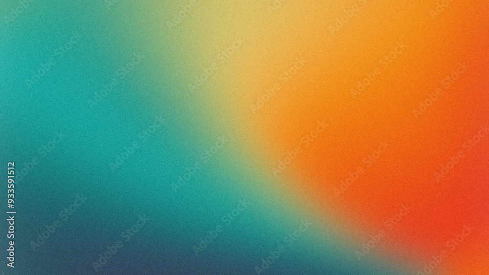 Fundo abstrato teal and orange granulado gradiente fundo brilhante vibrante ruído textura ...