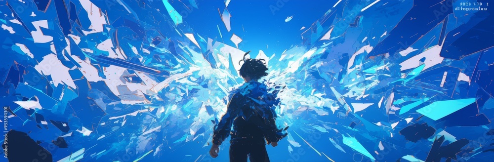 Dynamic Energy and Motion in a Manga and anime-style Sharp Focus Image ...