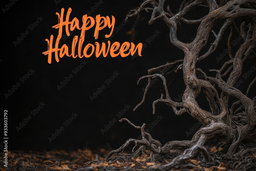 Spooky Tree Collage: Photos of a gnarled, spooky tree with twisted ...