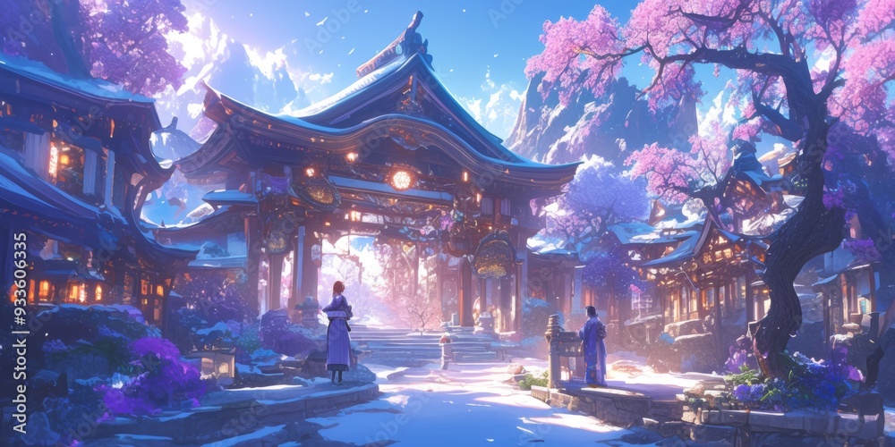 anime-style Enchanted Japanese Fantasy Scenery Art: A Whimsical Escape ...