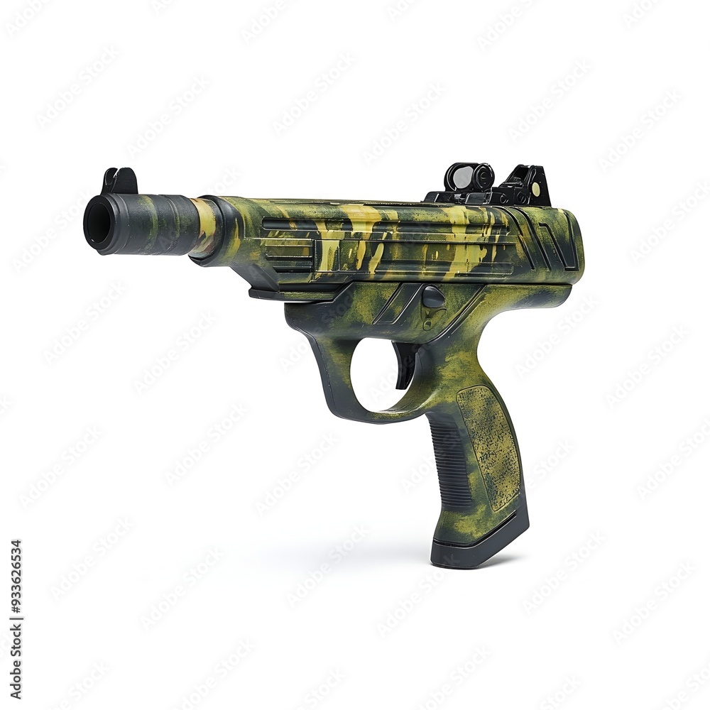 Paintball Gun Clipart Isolated on White Background with Detailed ...