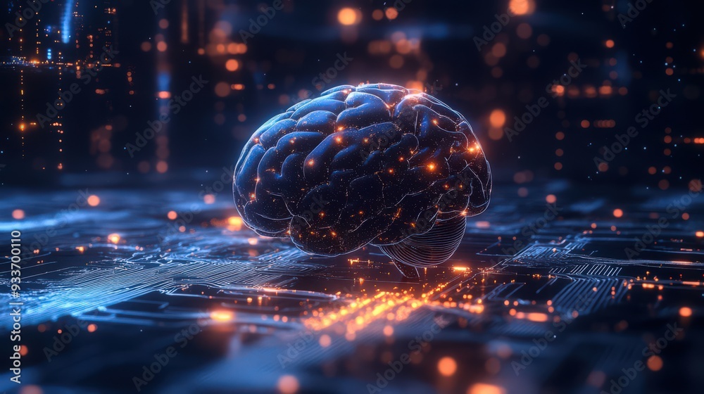 ภาพประกอบสต็อก Explore the intersection of AI, machine learning, and ...