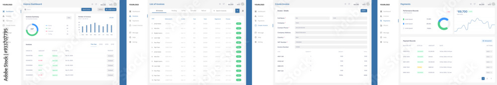 Billing Summary, Invoice Dashboard,Payment CMS, Billing Web Application ...
