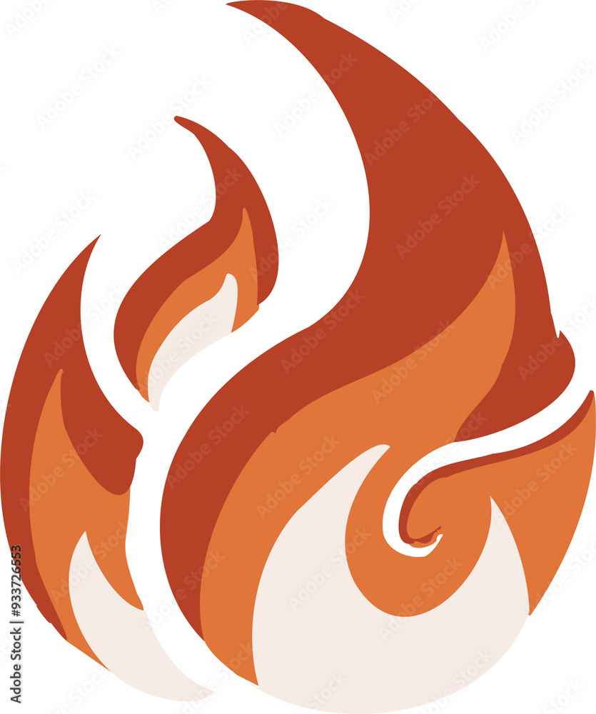 Fire logo made of 3 colors. Fire vector illustration. Flame to ...
