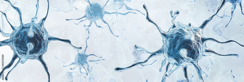 White Matter Micrographs highlighting oligodendrocytes with rounded ...