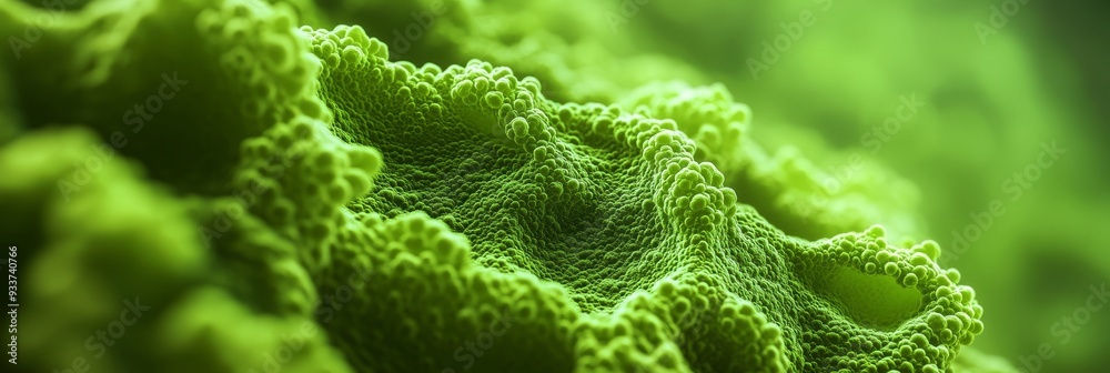 Phylum Chlorophyta, green algae with single cells Stock Illustration ...