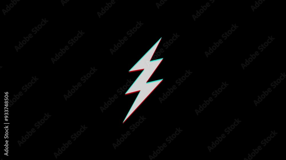 Lightning animation. Ripple lightning symbol. Lightning flash with ...