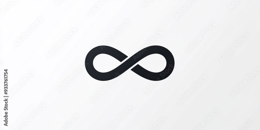 Simple Line Art of Infinity Symbol, Minimalist Vector Graphic Design ...