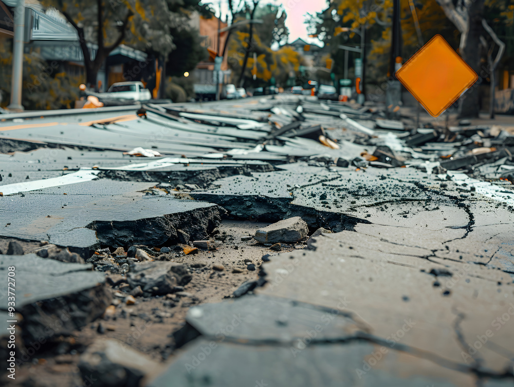 Road Surface with Deep Pothole, Damaged Street in Urgent Need of Repair ...