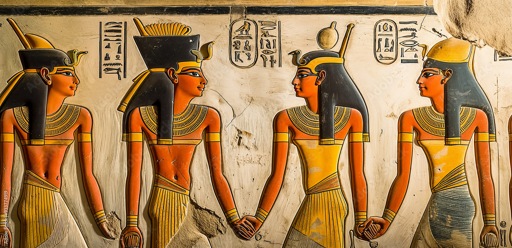 Ritual and Symbolism in Ancient Egypt. Ancient Egyptian Wall Painting ...