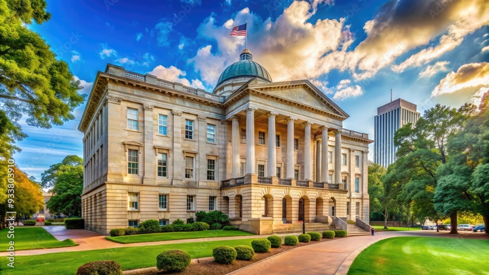 The North Carolina State Capitol building's stately exterior, featuring ...