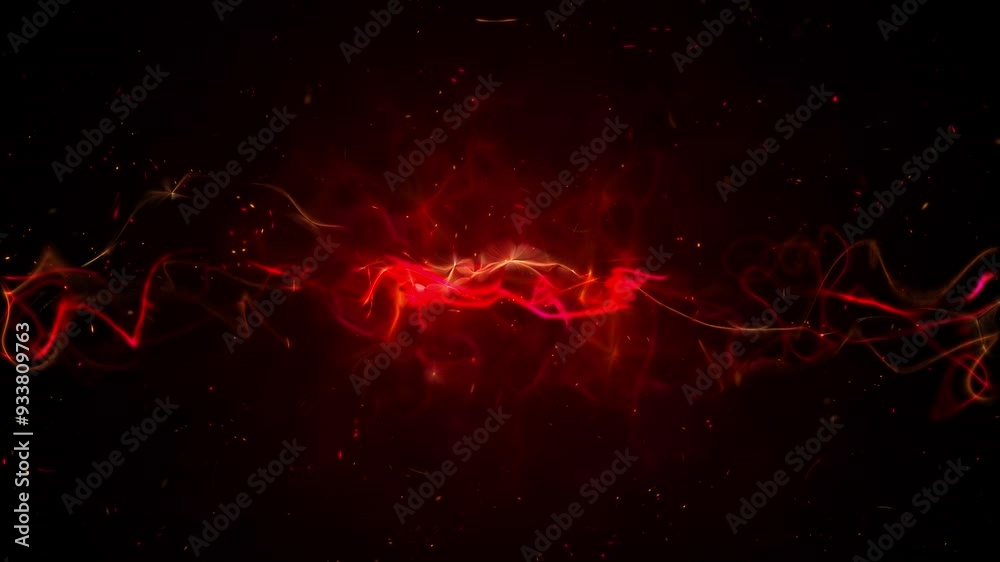 strike two red plasma and particles streams on alpha channel background ...