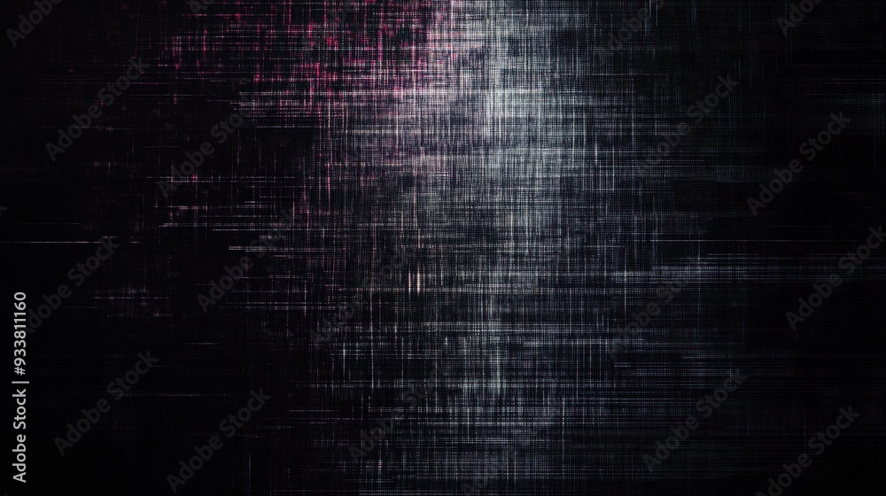 Simulated LCD screen texture overlay with grey static lines and digital ...