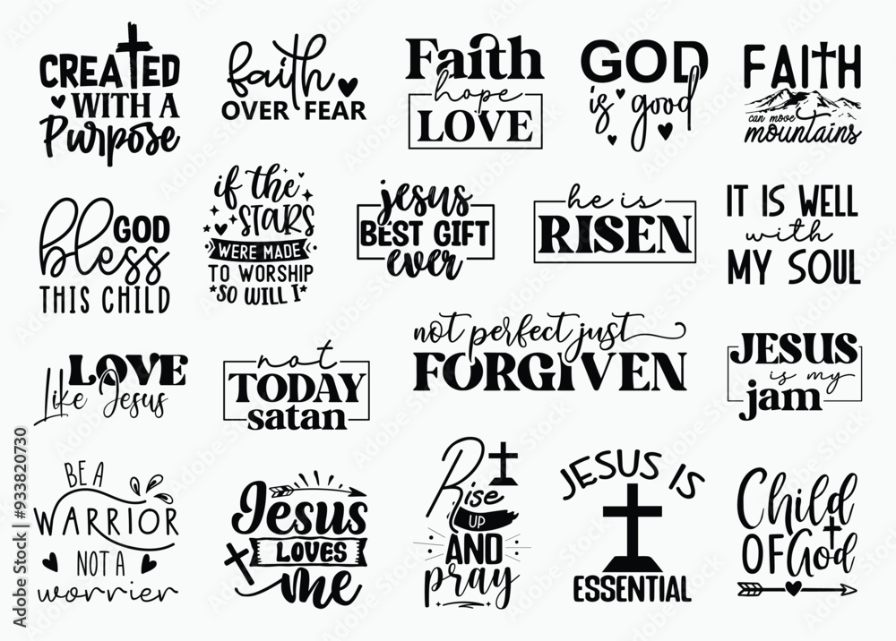 Christian T-shirt Design Set, Christian T-shirt Design, Christian SVG ...