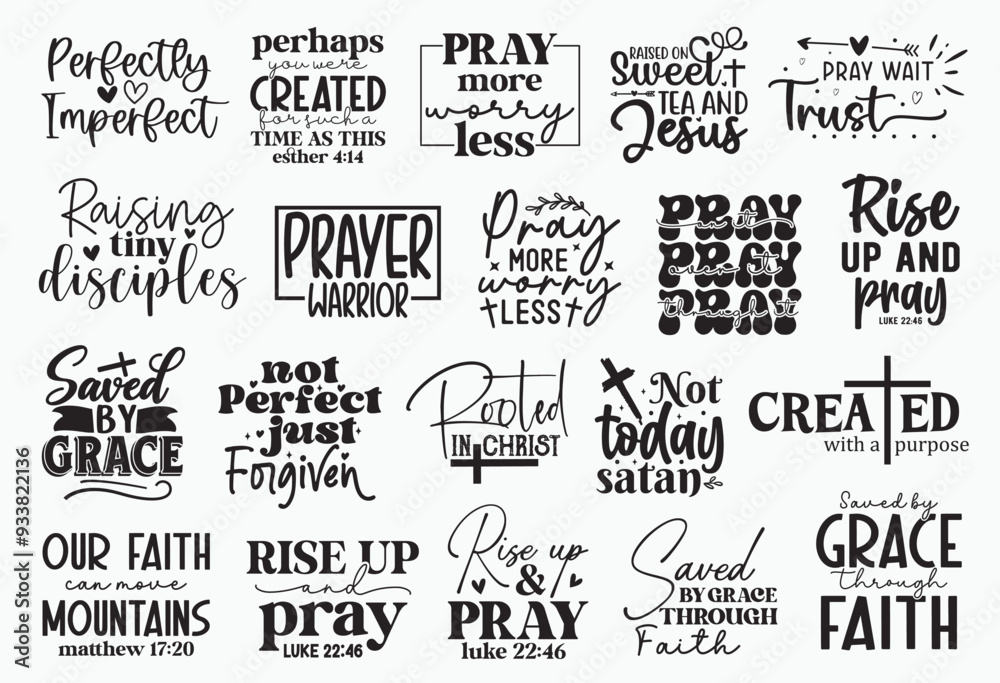 Christian T-shirt Design Set, Christian T-shirt Design, Christian SVG ...